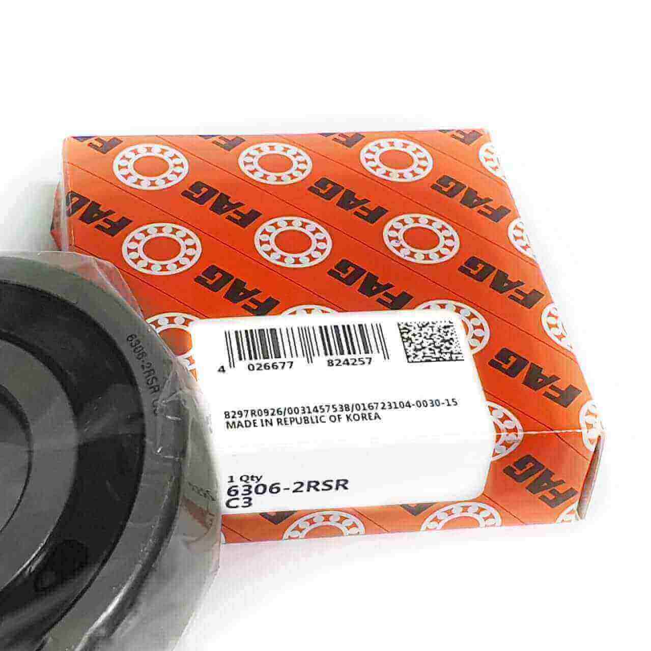 Rodamiento 6306-2RS/C3 rígido de bolas con sello de hule 30x72x19 mm ...